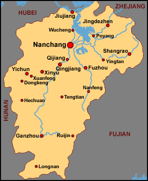 Around the World Maps: Jiangxi Map
