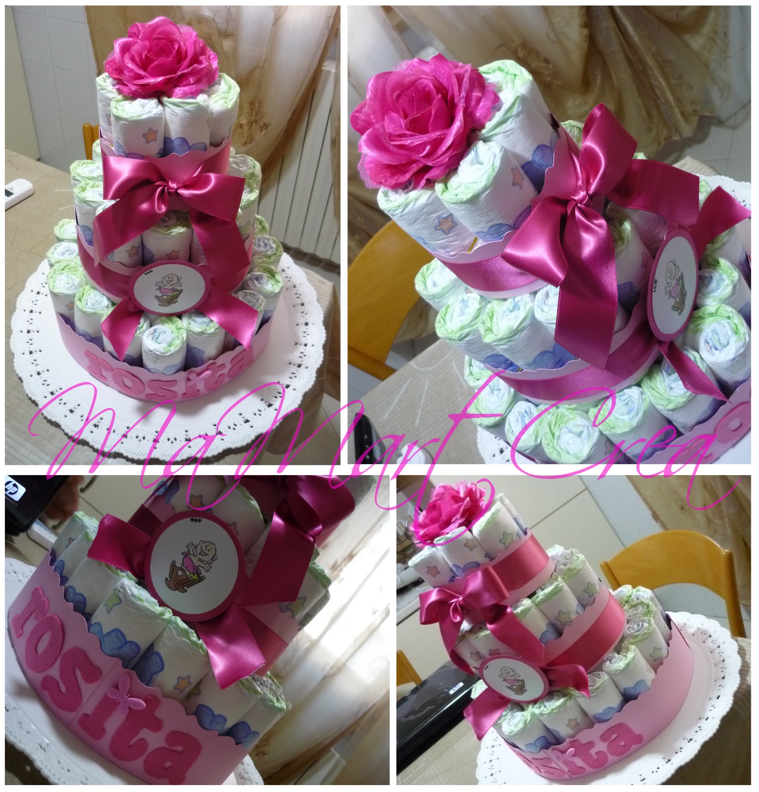 MaMartCrea: Torta di pannolini...in rosa