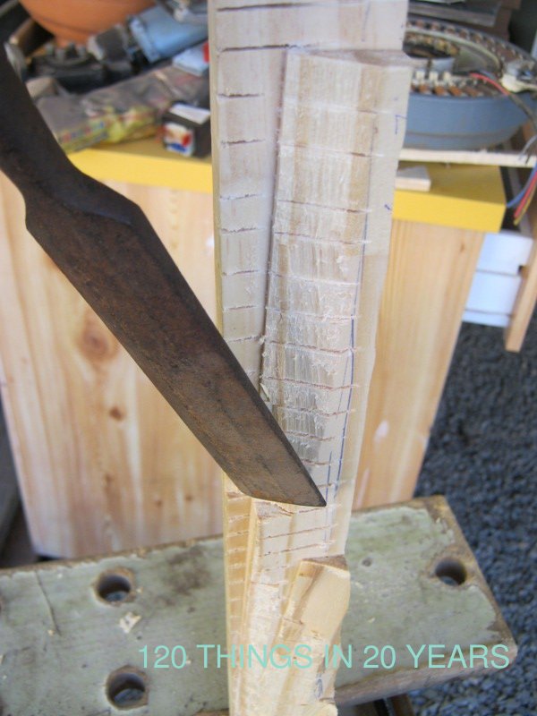 120 things in 20 years: Wind energy - Carving wooden blades 2