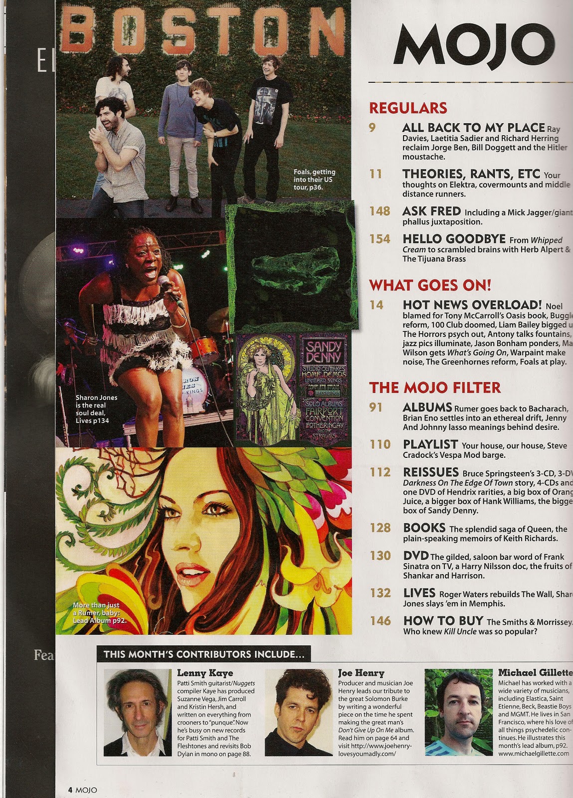 Ellie goff's blog: Mojo contents pages