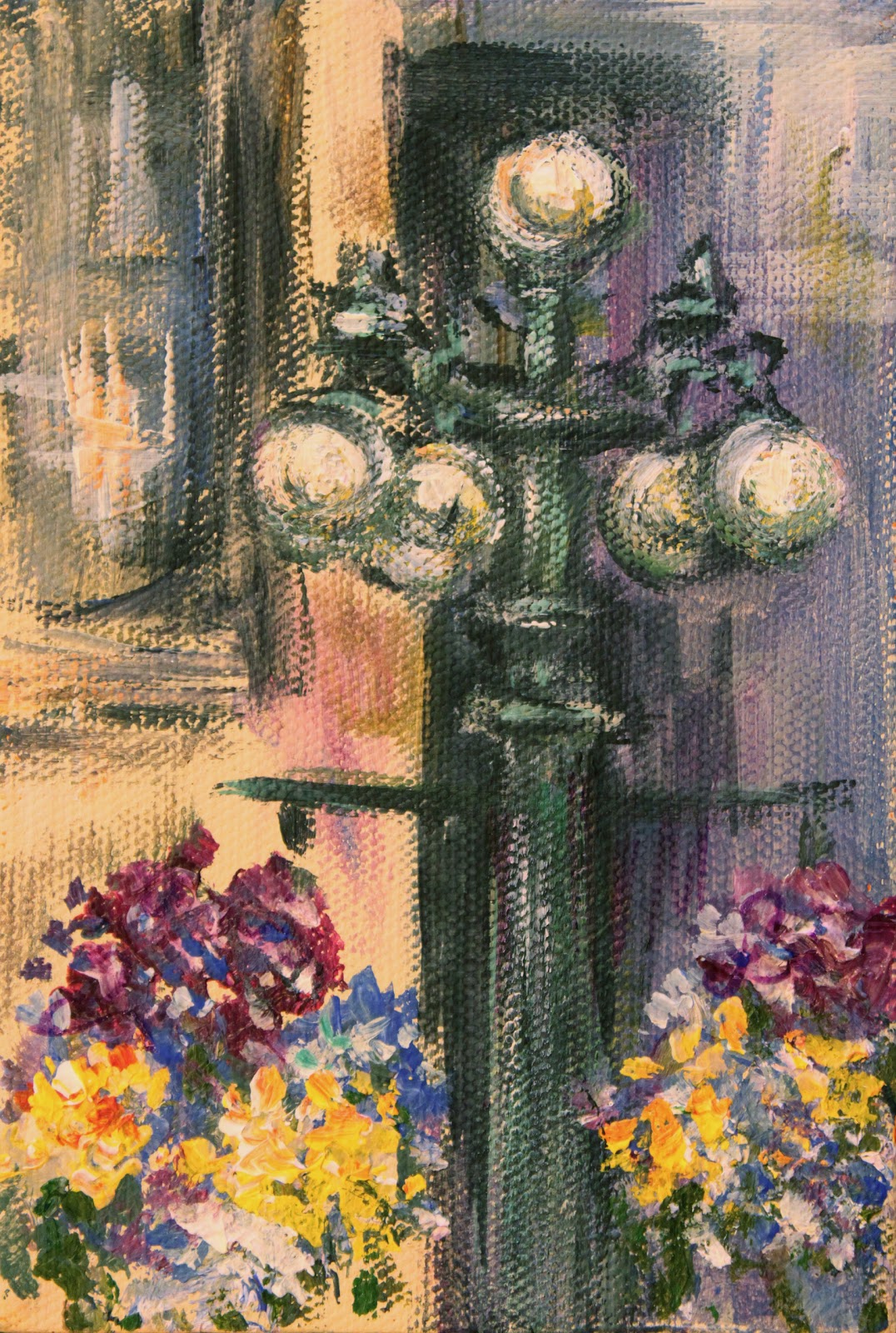 SerSon Art: PAINTING OF VICTORIA LAMP POST -perfect memory of Victoria