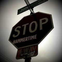 Tamerlane's Thoughts: Stop Hammertime Stop Sign Oakland