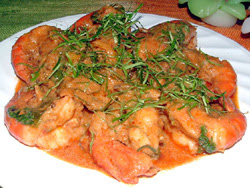 thai cuisine: Choo-Chee Goong (Red Curry Shrimp with Kaffir Lime Leaves ...