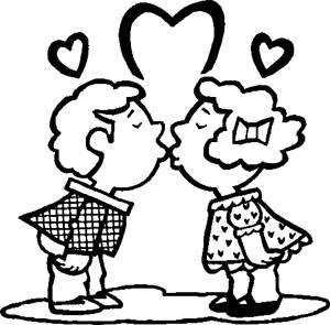 Valentines Day Clip Art: Black and White Clipart