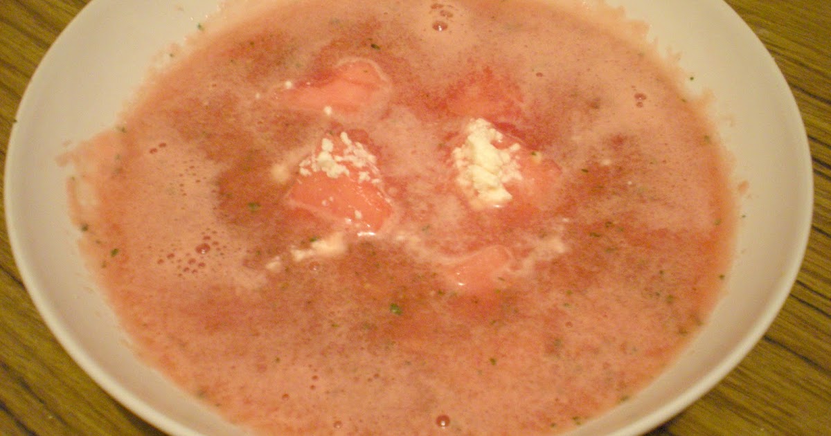 Random Cuisine: Chilled Watermelon and Feta Soup