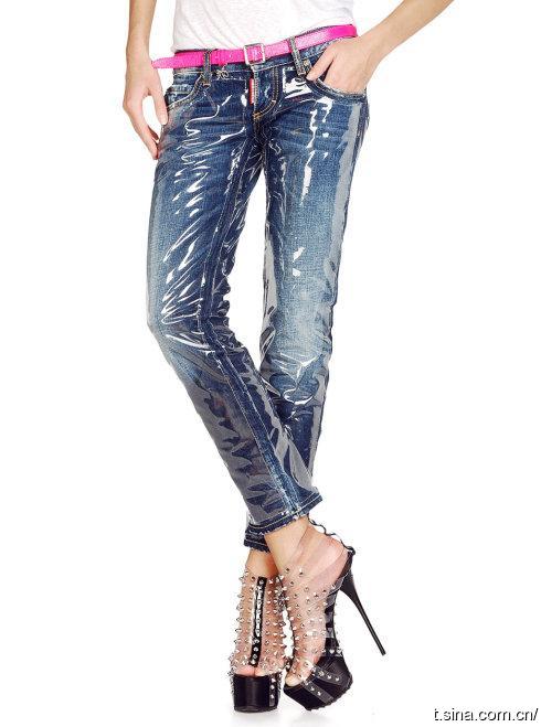 Hippie Shopaholic: Dsquared2 :Plastic/Transparent Jeans