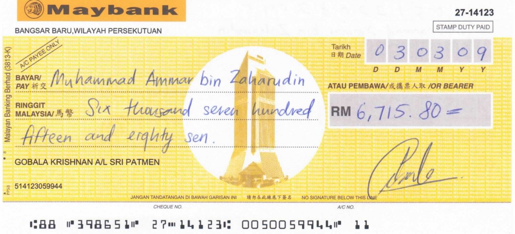 hidupku bermula dengan......: ++buat cek salah++