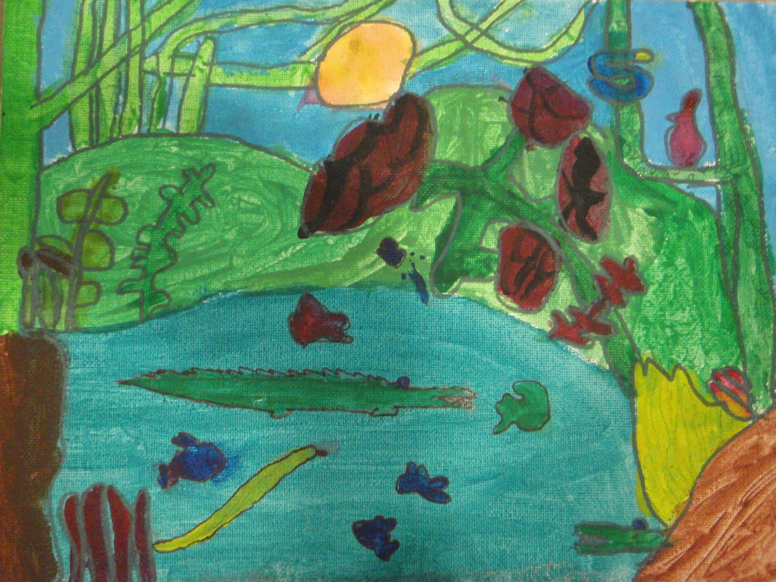 Fayston Elementary Art: Welcome to the Jungle! Henri Rousseau Paintings