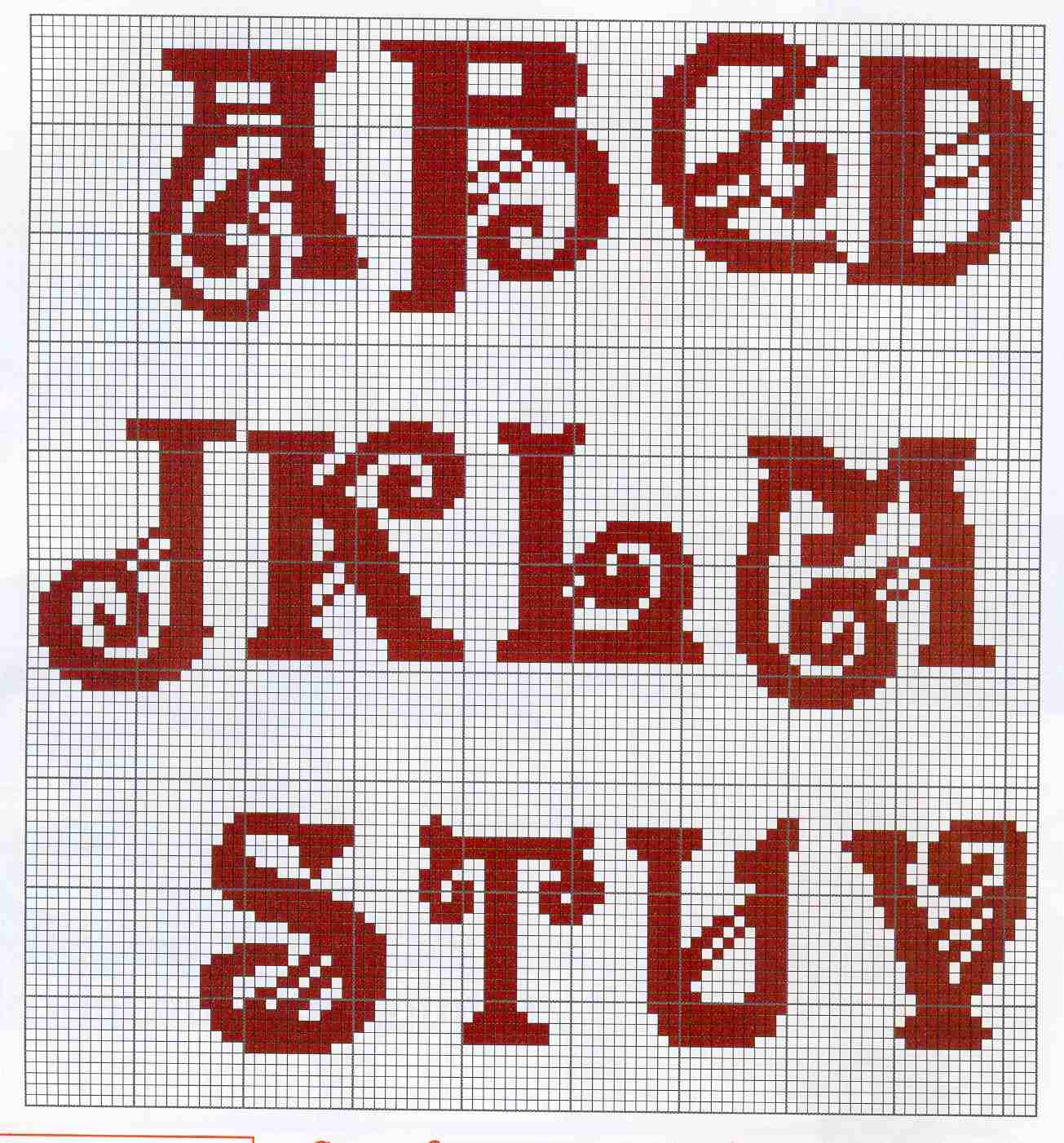 Graci arte de bordar: Gráficos de letras