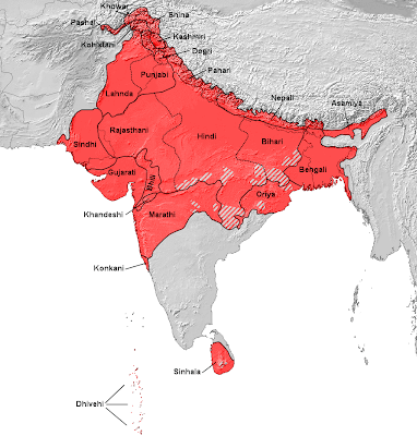 RJ's R2 Blog: Map of Aryan and Dravidian Languages in India