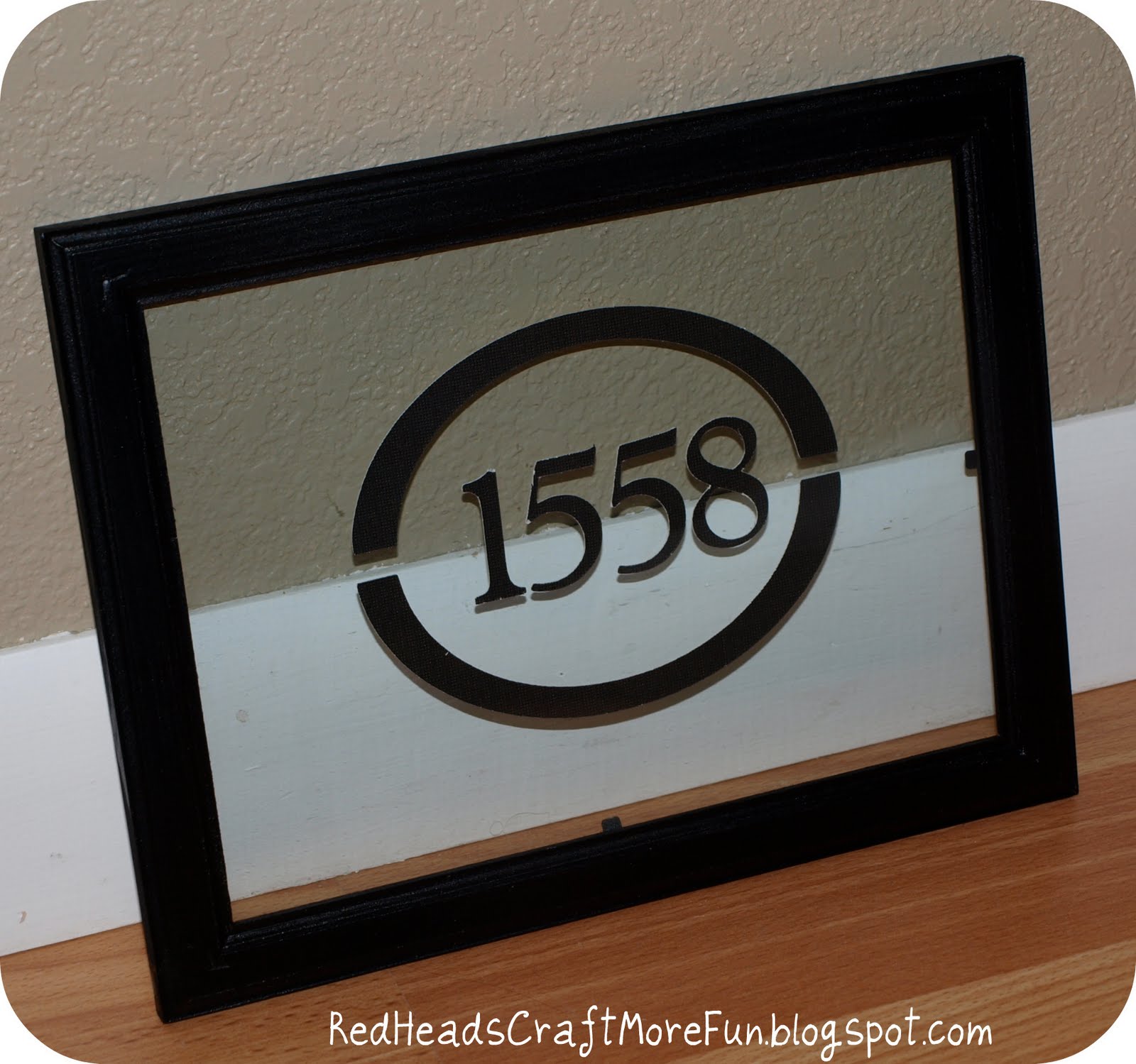 Red Heads Craft More Fun: Floating Frame Address Plaque