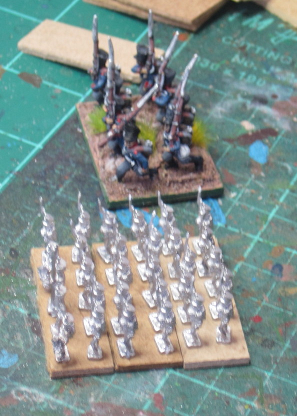 Napoleonic Adventures: 10mm infantry basing