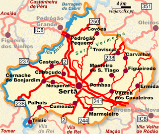 Sertã: Mapa da região