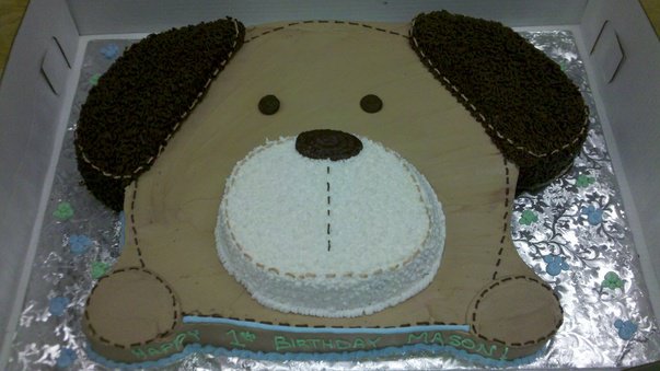 Leslie's Cool Cakes from Stan's Northfield Bakery: Cut Out Puppy Cake