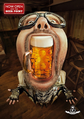 Crazy Body Painting: Beer Point's Beer advertisement