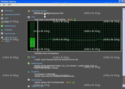 Speccy, tout savoir sur votre Pc - ZinfosWeb