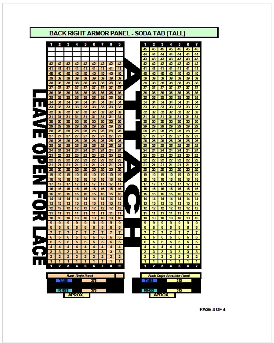 Church Crafts on a Budget: Soda Tab Armor Patterns (Adult Sizes)