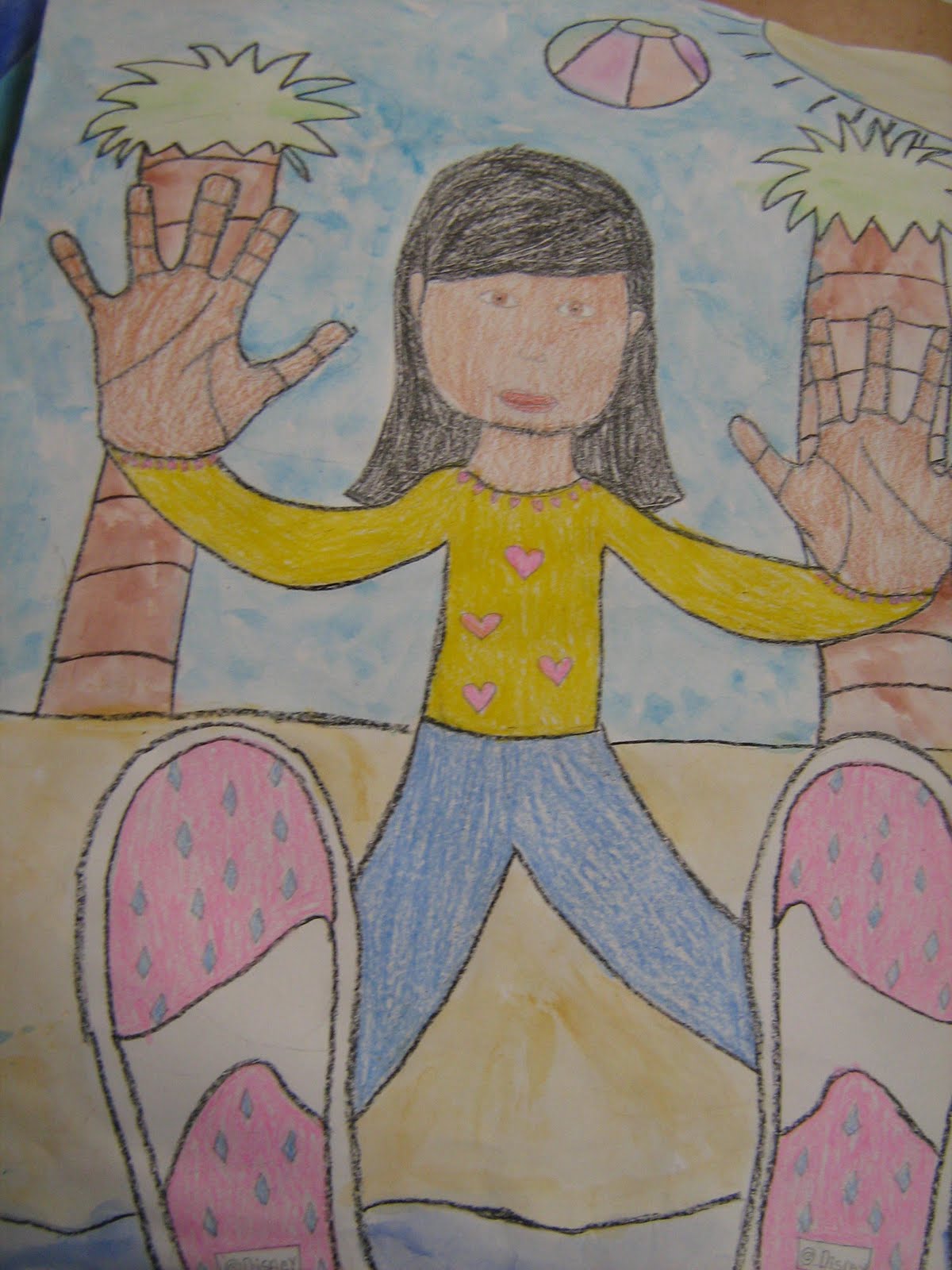 Mrs. Levine's Elementary Art Blog: Foreshortening Self-Portrait