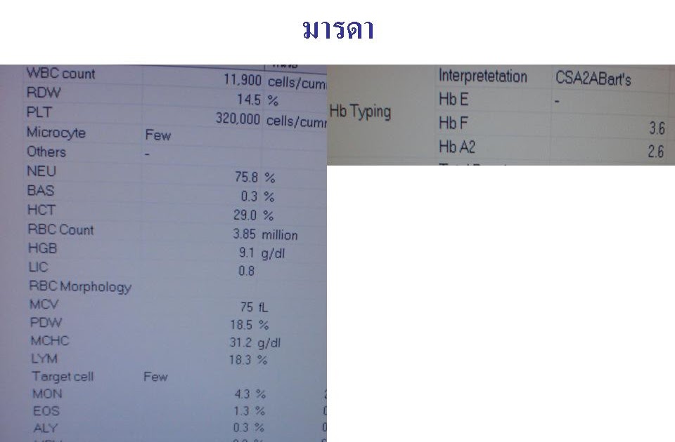 Phimaimedicine: 141. Hb typing interpretation/case discussion
