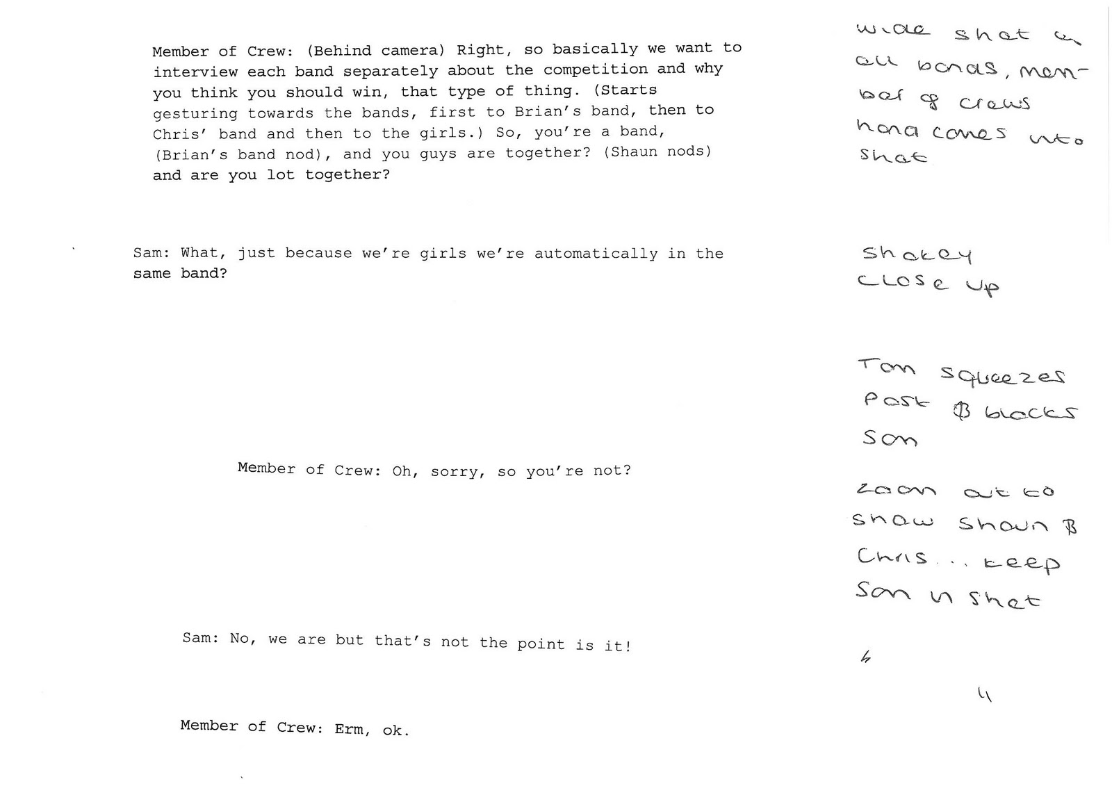 Beth EPQ: Unit G324-Short Film-Script and Storyboard