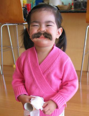 Little Girls With Mustaches