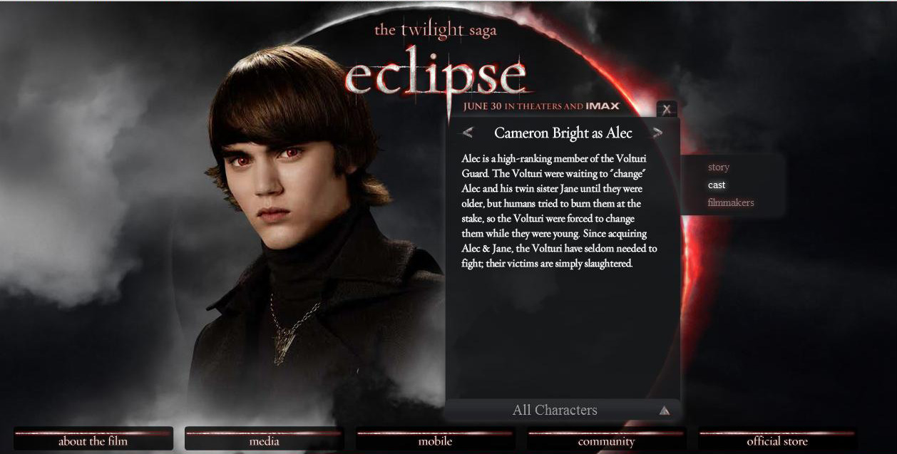 The Twilight Saga Fans Club: Traducción de las fichas de la página de ...