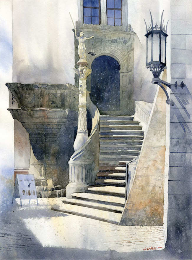 Beautiful Watercolor Street Scenes