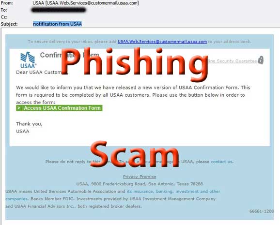 Beware! It's a Cyber World: Mail From United Services Automobile ...