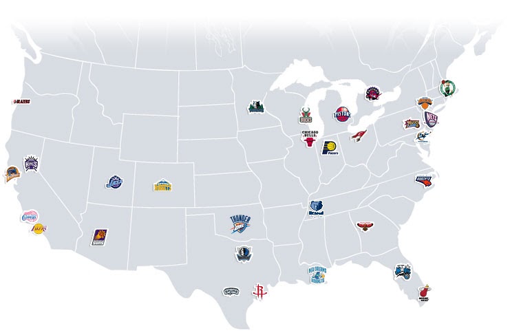 Mr. Xanders American History: Where are the NBA teams?