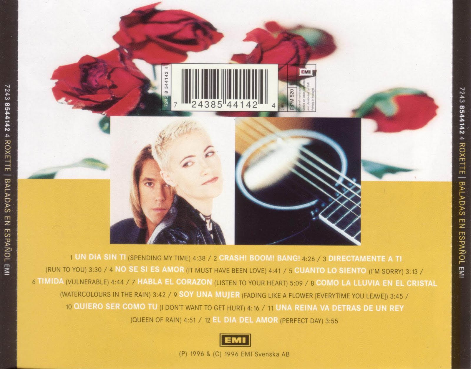 CARATULAS DE CD DE MUSICA: ROXETTE (Baladas en español)
