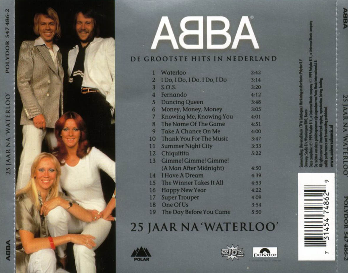 CARATULAS DE CD DE MUSICA: Abba 25 Jaar Na Waterloo (1999)