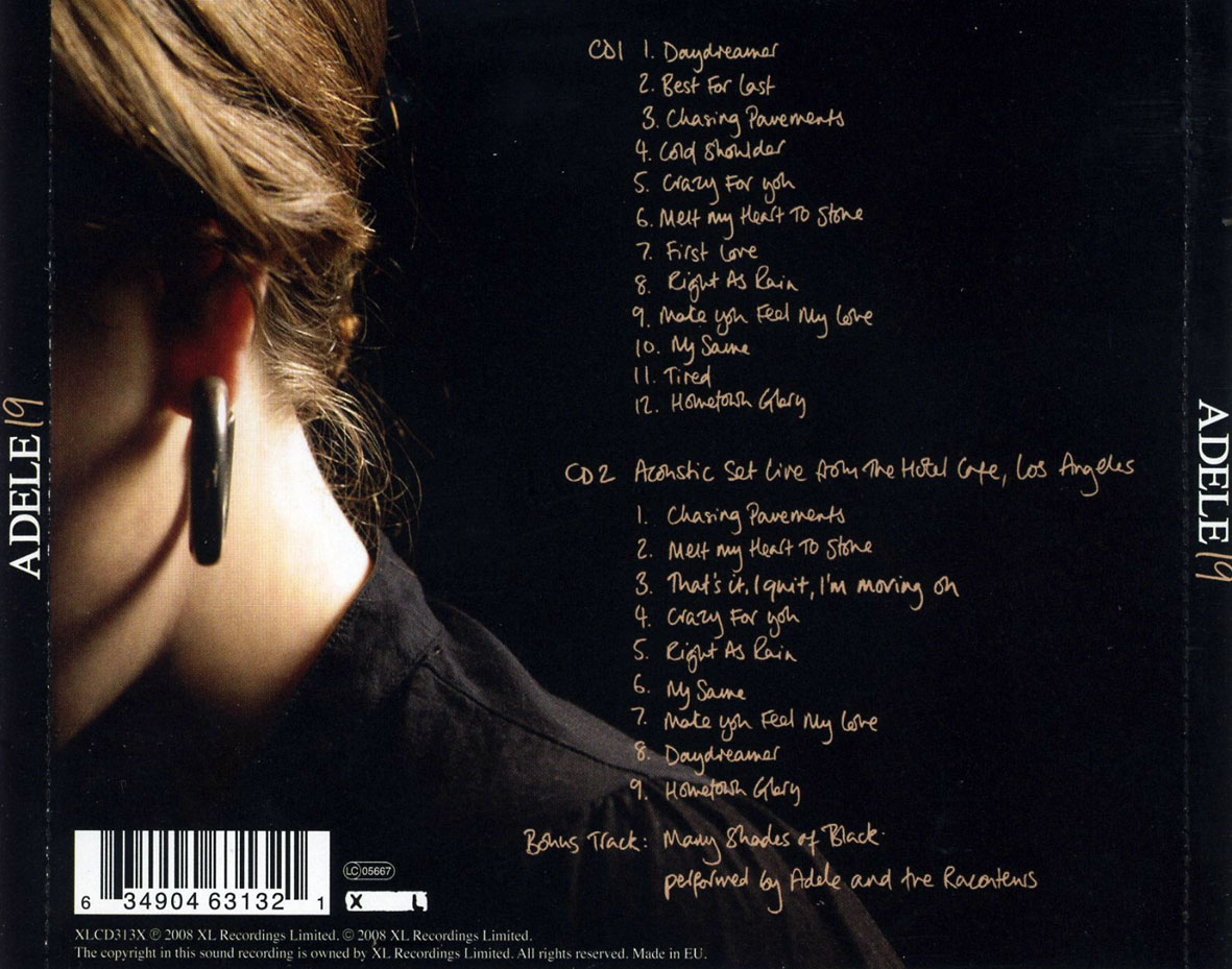 CARATULAS DE CD DE MUSICA: Adele 19(2008)