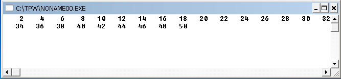 Menampilkan bilangan genap dari angka 1 s/d 50 - Logika dan Algoritma