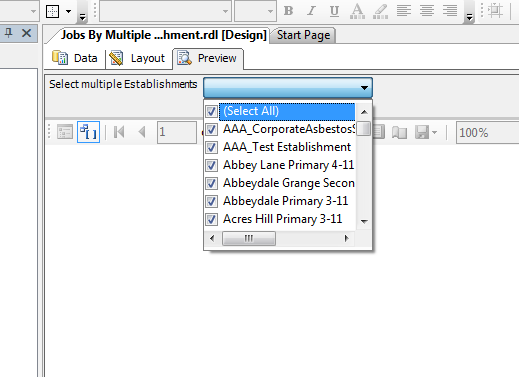 Sql Server Ssrs And Crystal Reports Select All Option With Multi Valued Parameters Ssrs