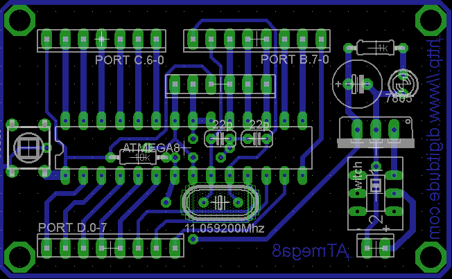 Minimum System ATmega8(Skematic + PCB) - Keep Moving Forward