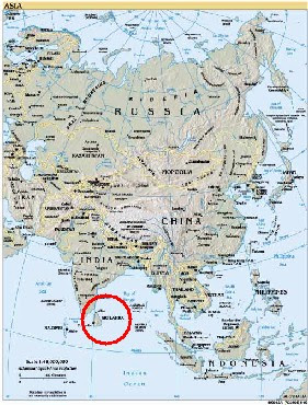 Map of Sri Lanka: Geographic Location of Sri Lanka
