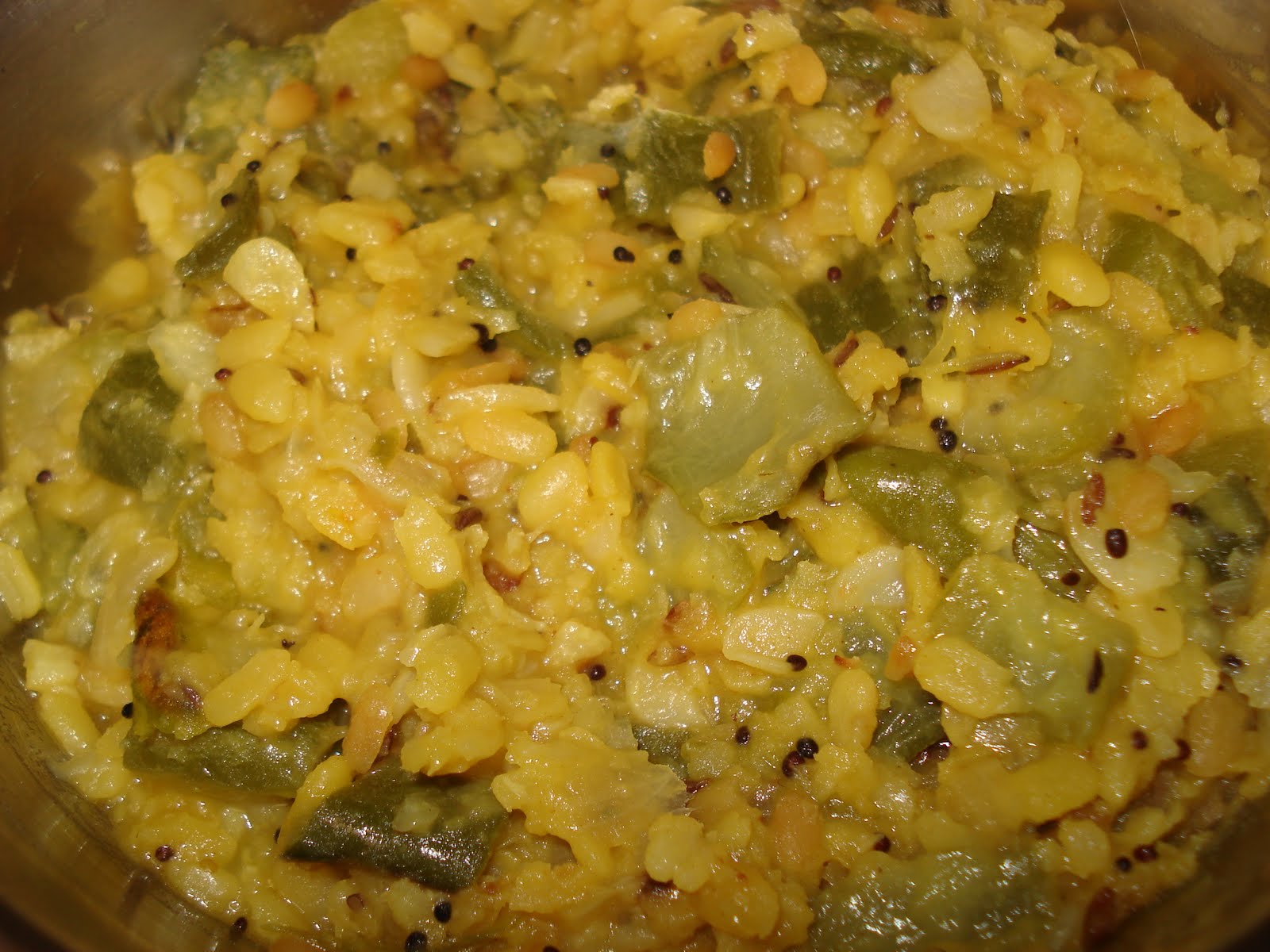 Swapna's Cook Book: Beerakaya Pesara Pappu- Variety2