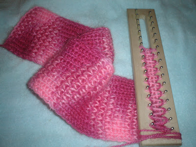 Crear con hilos...: Tejer con la tablita, paso 5