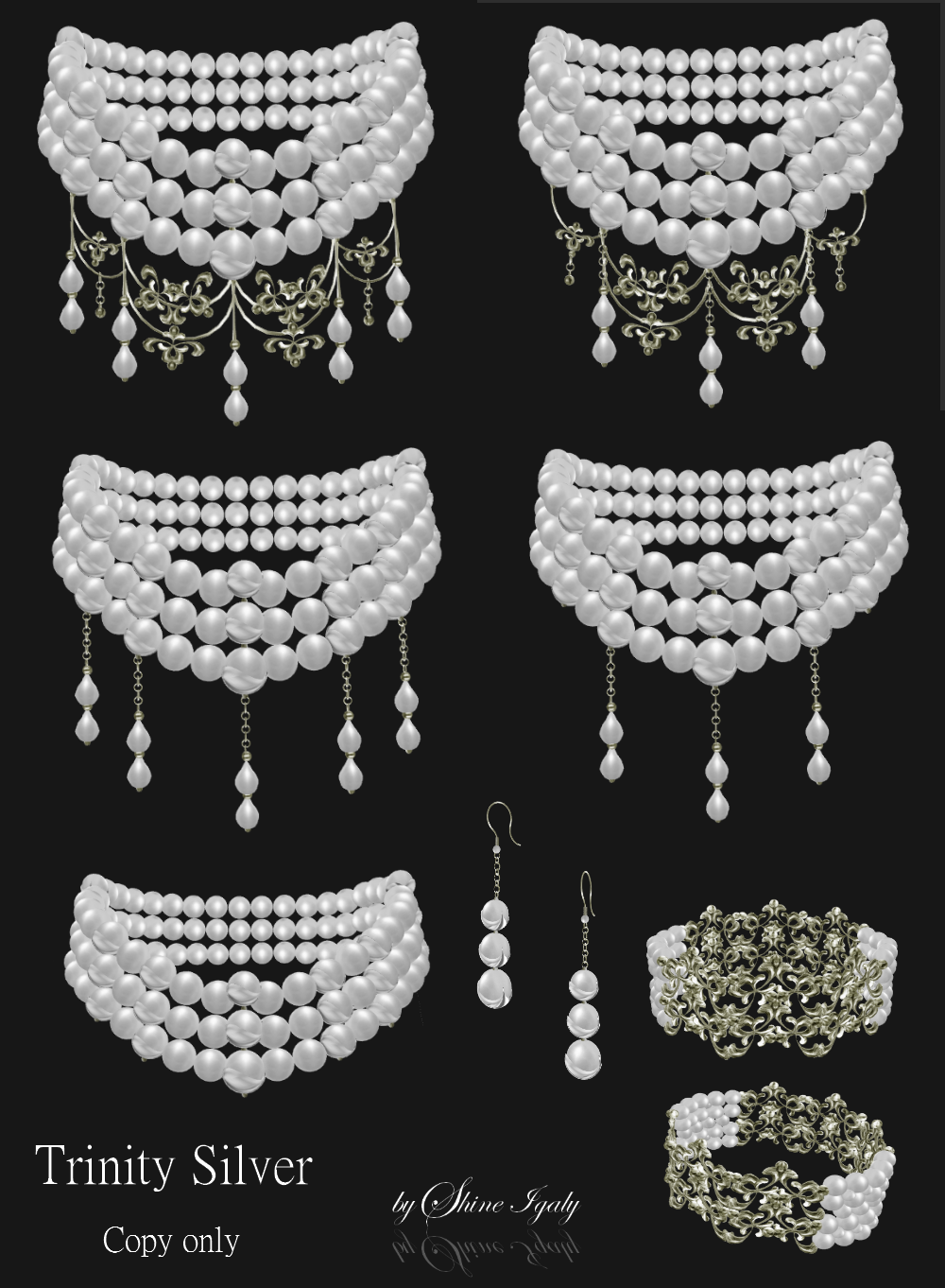 The Duchess COLLECTION: Trinity Silver Jewel set