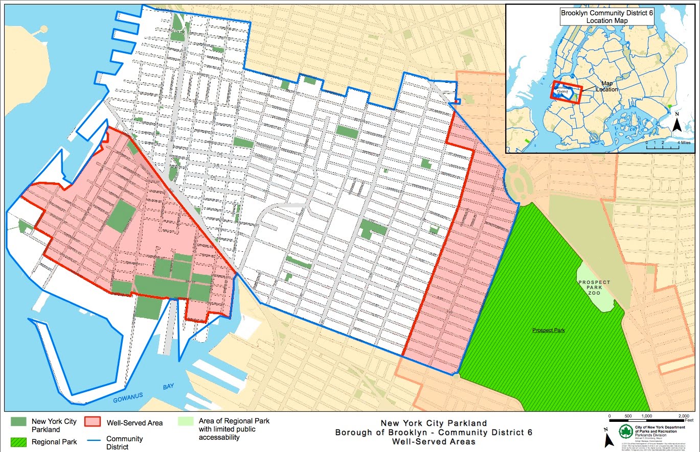 New Brooklyn open space maps call parts of AY site well-served, but don ...