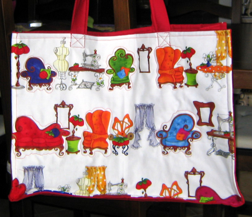 Angie Quilts: Big Quilted Panel Bags