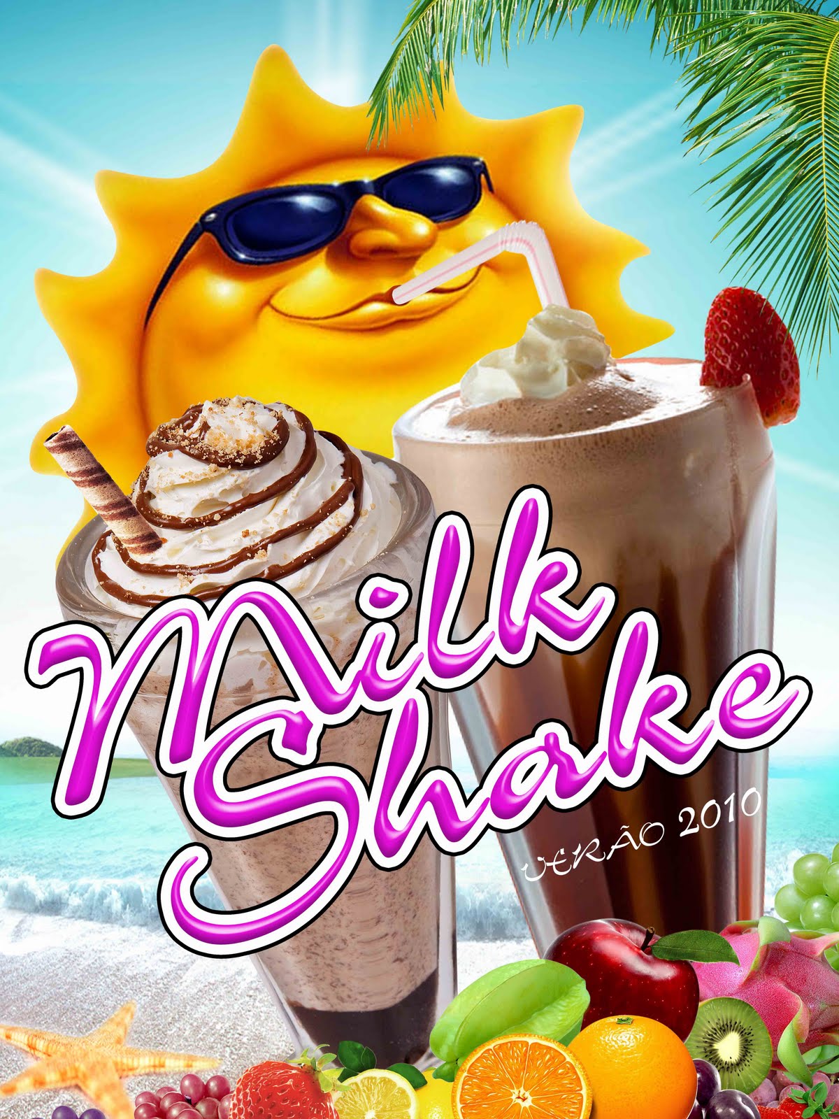 Designer gráfico: banner milk shake verão