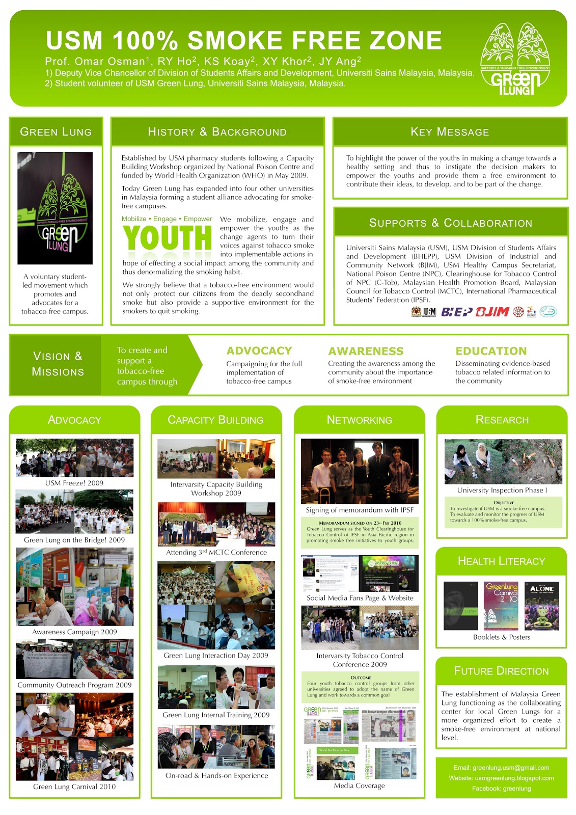 Green Lung Youth Grassroots Movement for Tobacco Control: Health Literacy