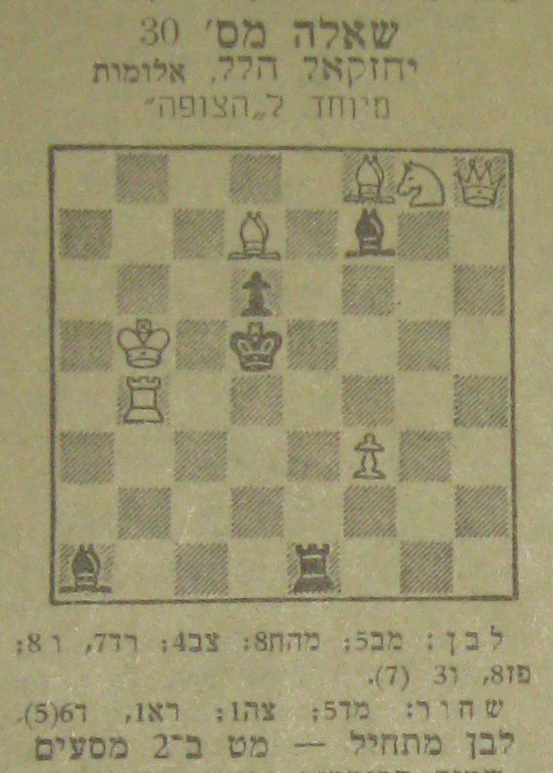 Jewish Chess History: Problemists in Israel, the 1950s