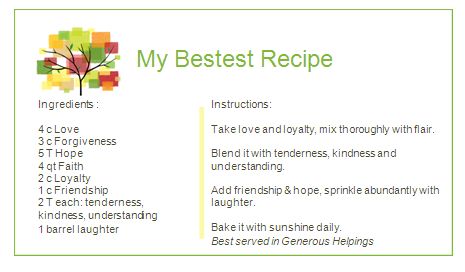 Musty Reads: Recipe for Life