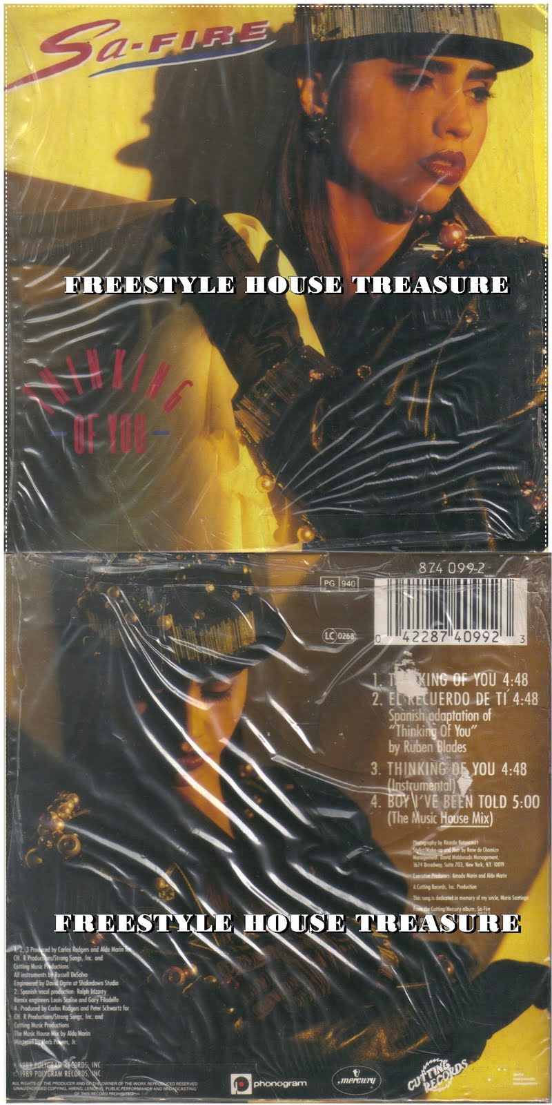 FREESTYLE HOUSE TREASURE: SA-FIRE THINKING OF YOU - CD SINGLE