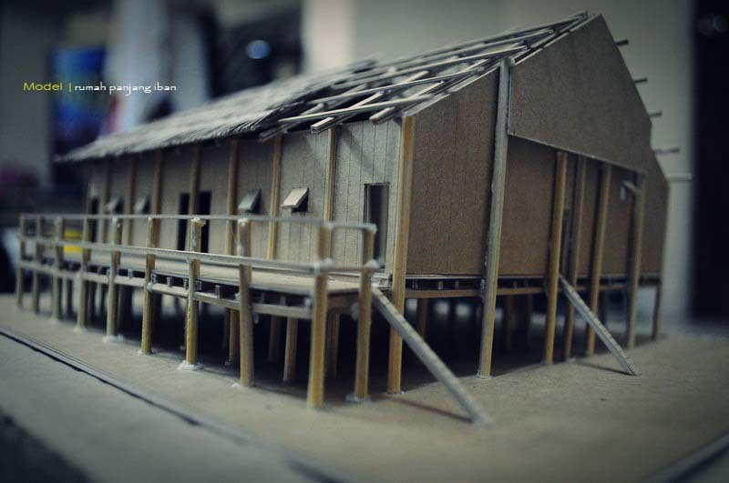 fayzsibudakarkitek: Rumah Panjang Iban : Model Progress