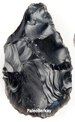 PaleoBerkay Archaeology: Photo: Obsidian hand axe (Palaeolithic)