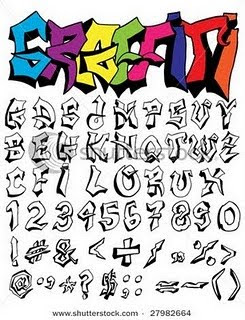 Design Graffiti: Colorful graffiti letters - the letters A-Z