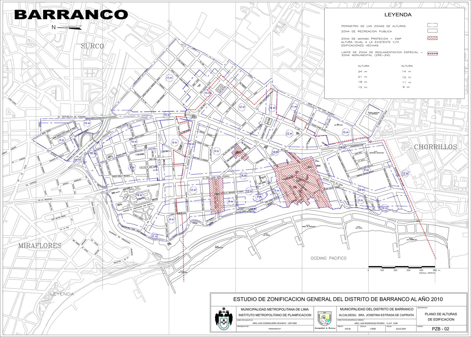 Playas de Barranco: Planos Zonificacion Barranco